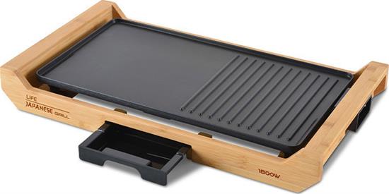 LIFE JAPANESE GRILL ΗΛΕΚΤΡΙΚΗ ΓΚΡΙΛΙΕΡΑ ΜΕ ΠΛΑΙΣΙΟ ΑΠΟ BAMBOO 1800W