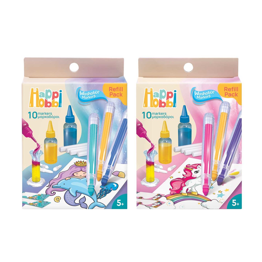 HAPPIHOBBI REFILL PACK ΓΙΑ ΕΡΓΑΣΤΗΡΙΟ ΜΑΡΚΑΔΟΡΩΝ ΓΙΑ 5+ ΧΡΟΝΩΝ