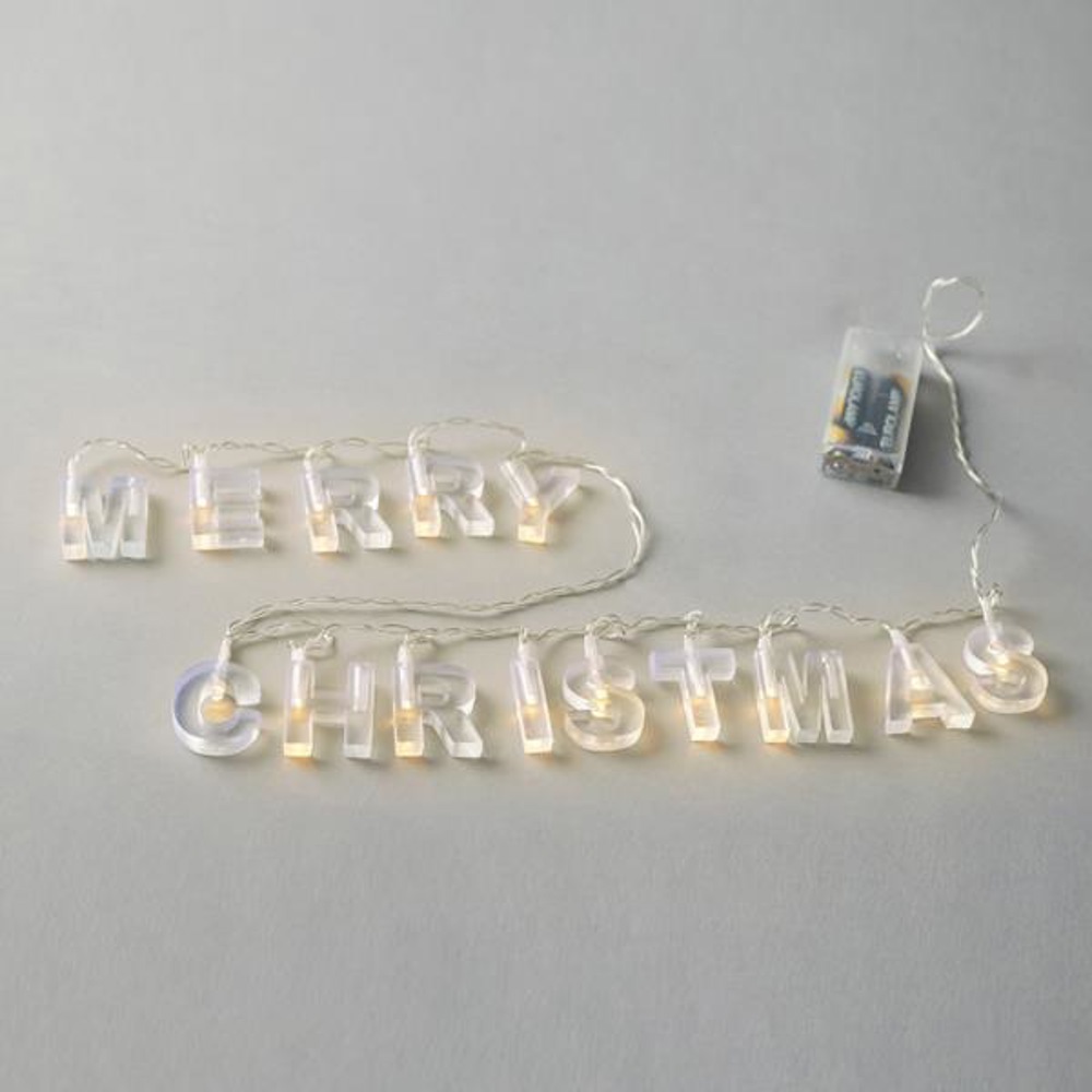 ΣΕΙΡΑ, 14 LED 5MM, MERRY CHRISTMAS ΜΕ ΔΙΑΦΑΝΑ ΓΡΑΜΜΑΤΑ, ΜΠΑΤΑΡΙΑΣ 2XAA ...