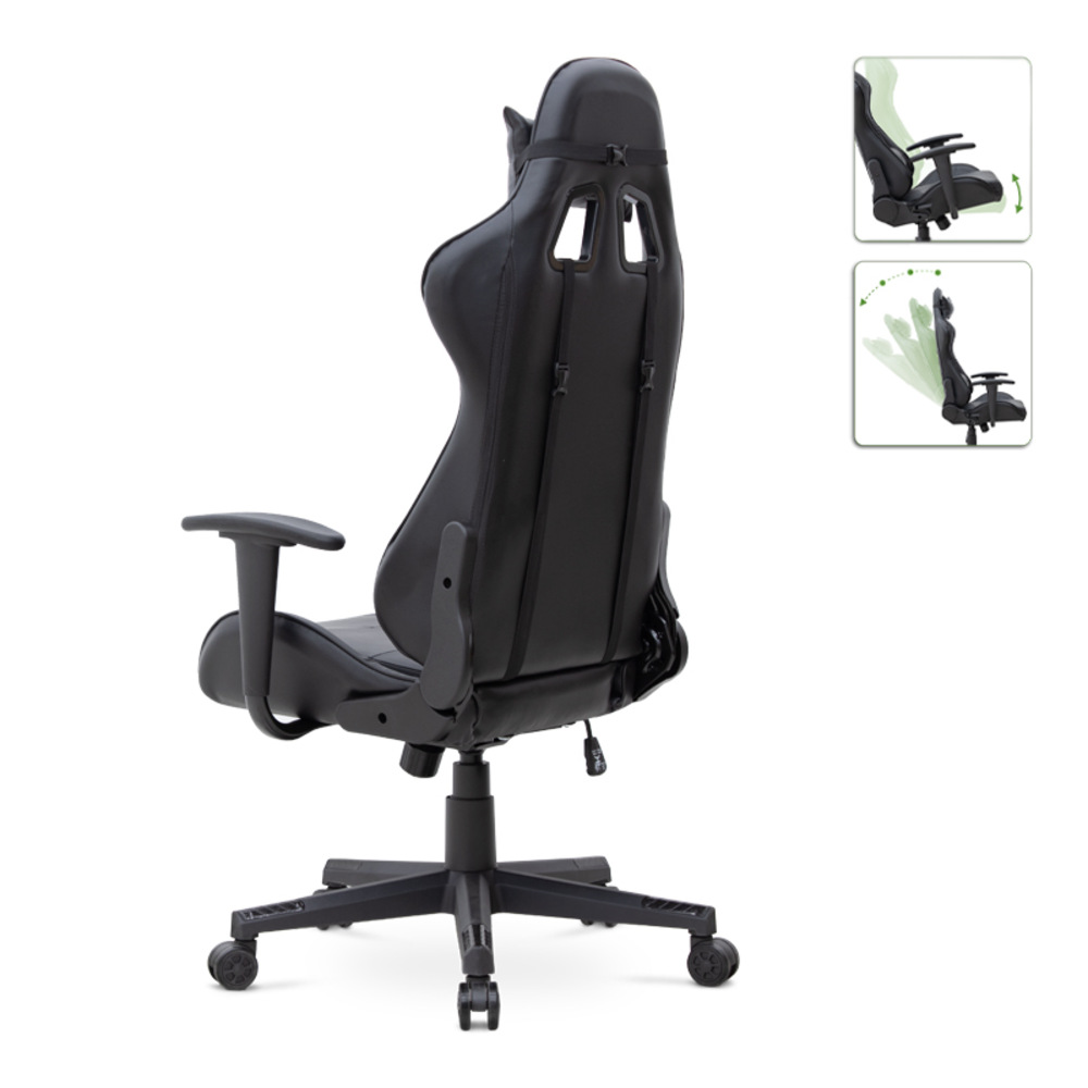 ΚΑΡΕΚΛΑ ΓΡΑΦΕΙΟΥ GAMING ALONSO MEGAPAP ΑΠΟ ΤΕΧΝΟΔΕΡΜΑ ΧΡΩΜΑ ΜΑΥΡΟ ...