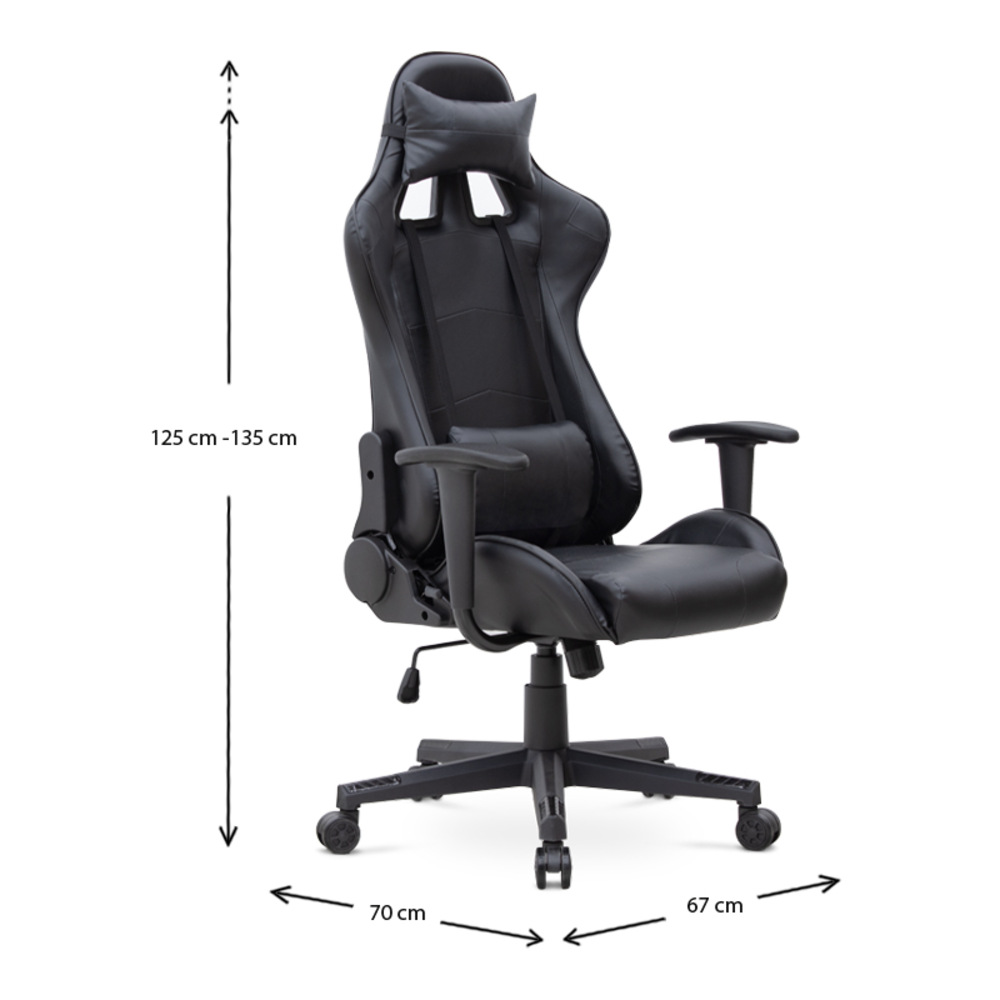 ΚΑΡΕΚΛΑ ΓΡΑΦΕΙΟΥ GAMING ALONSO MEGAPAP ΑΠΟ ΤΕΧΝΟΔΕΡΜΑ ΧΡΩΜΑ ΜΑΥΡΟ ...