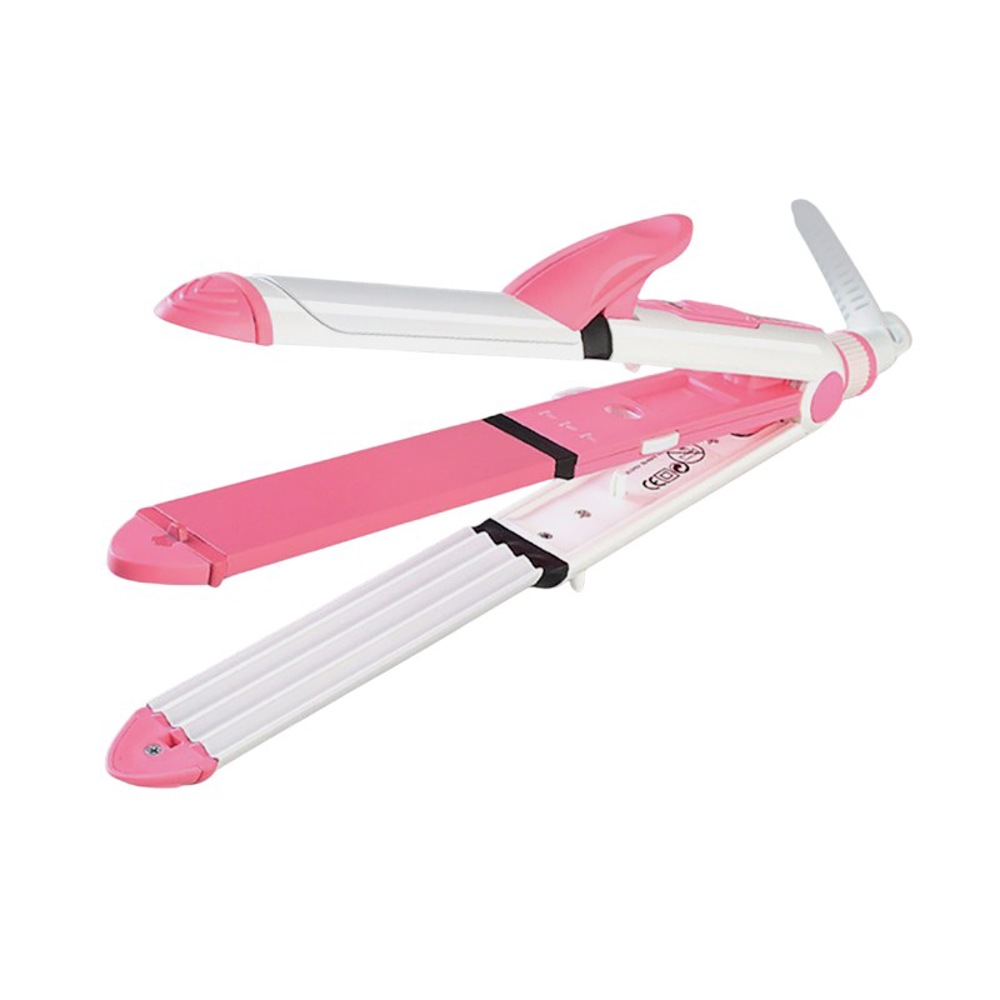 ΙΣΙΩΤΙΚΗ ΜΑΛΛΙΩΝ - 3IN1 - KM-1213 - MULTISTYLER - KEMEI - PINK/WHITE