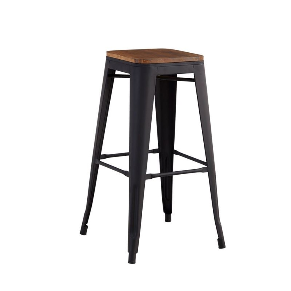 RELIX WOOD ΣΚΑΜΠΟ BAR, ΜΕΤΑΛΛΟ ΒΑΦΗ ΜΑΥΡΟ EXTRA MATTE ΚΑΘΙΣΜΑ DARK OAK ...