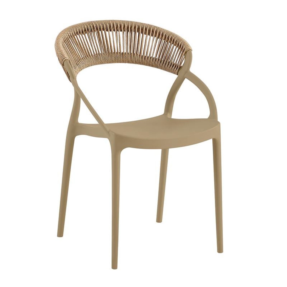 DORA ΠΟΛΥΘΡΟΝΑ ΣΤΟΙΒΑΖΟΜΕΝΗ, PP TORTORA, ROPE WICKER ΦΥΣΙΚΟ 53X61X78CM